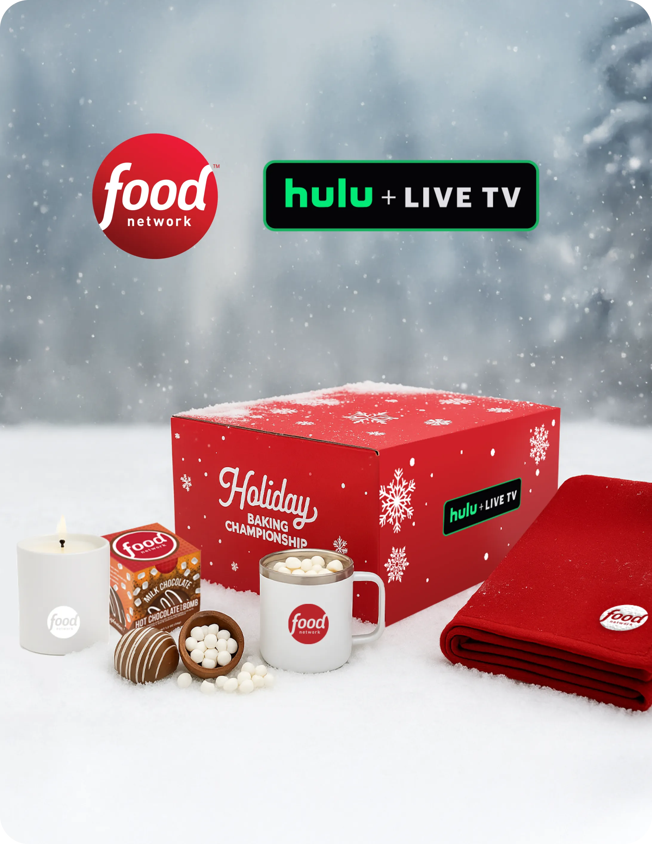 Hulu Holiday Perks - Hulu + Live TV X Food Network Holiday Box